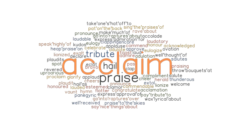 ACCLAIM: Synonyms and Related Words. What is Another Word for ACCLAIM ...