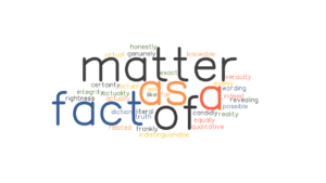 AS A MATTER OF FACT: Synonyms and Related Words. What is Another Word ...