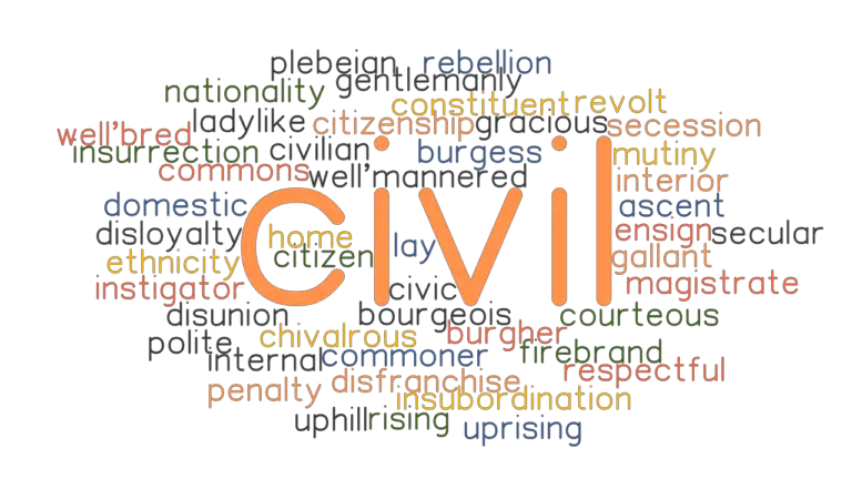 CIVIL: Synonyms and Related Words. What is Another Word for CIVIL ...