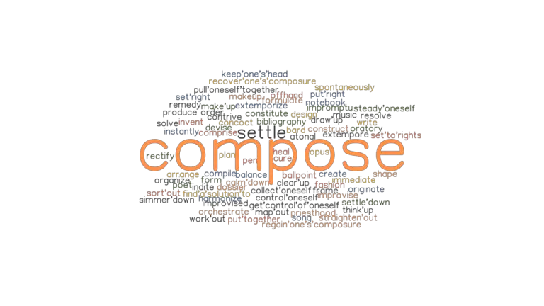 COMPOSE: Synonyms and Related Words. What is Another Word for COMPOSE ...