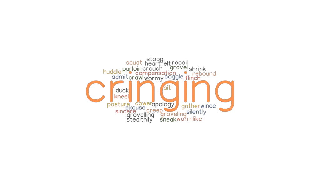 CRINGING: Synonyms and Related Words. What is Another Word for CRINGING ...