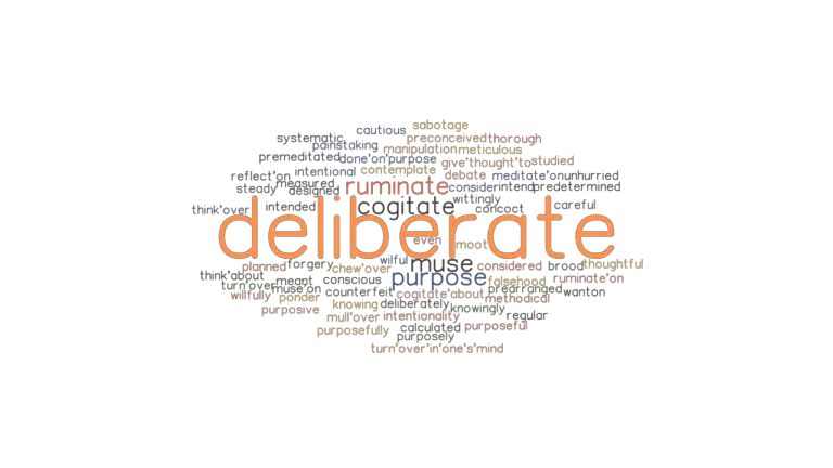 DELIBERATE: Synonyms and Related Words. What is Another Word for ...