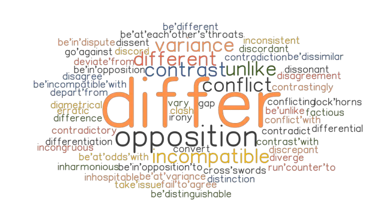 DIFFER: Synonyms and Related Words. What is Another Word for DIFFER ...