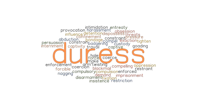 DURESS: Synonyms and Related Words. What is Another Word for DURESS ...