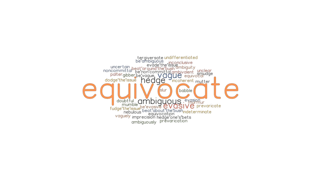 EQUIVOCATE: Synonyms and Related Words. What is Another Word for ...
