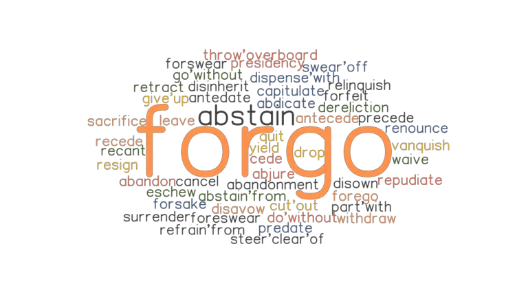 FORGO: Synonyms and Related Words. What is Another Word for FORGO ...