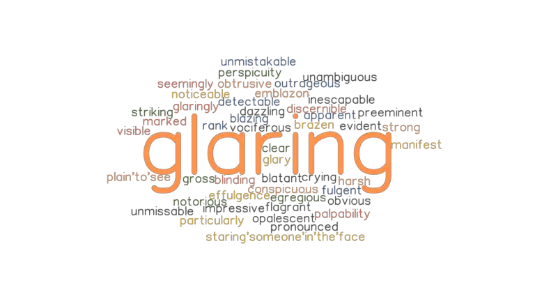 GLARING: Synonyms and Related Words. What is Another Word for GLARING ...