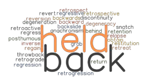 HELD BACK: Synonyms and Related Words. What is Another Word for HELD ...