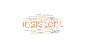 INSISTENT: Synonyms and Related Words. What is Another Word for ...