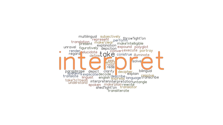 INTERPRET: Synonyms and Related Words. What is Another Word for ...