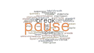 PAUSE: Synonyms and Related Words. What is Another Word for PAUSE ...