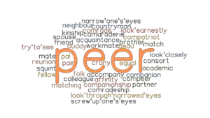 PEER: Synonyms and Related Words. What is Another Word for PEER ...