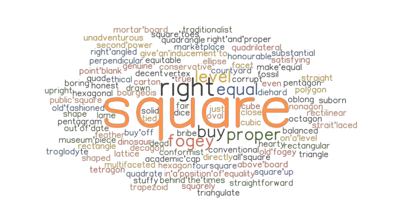 SQUARE: Synonyms and Related Words. What is Another Word for SQUARE ...