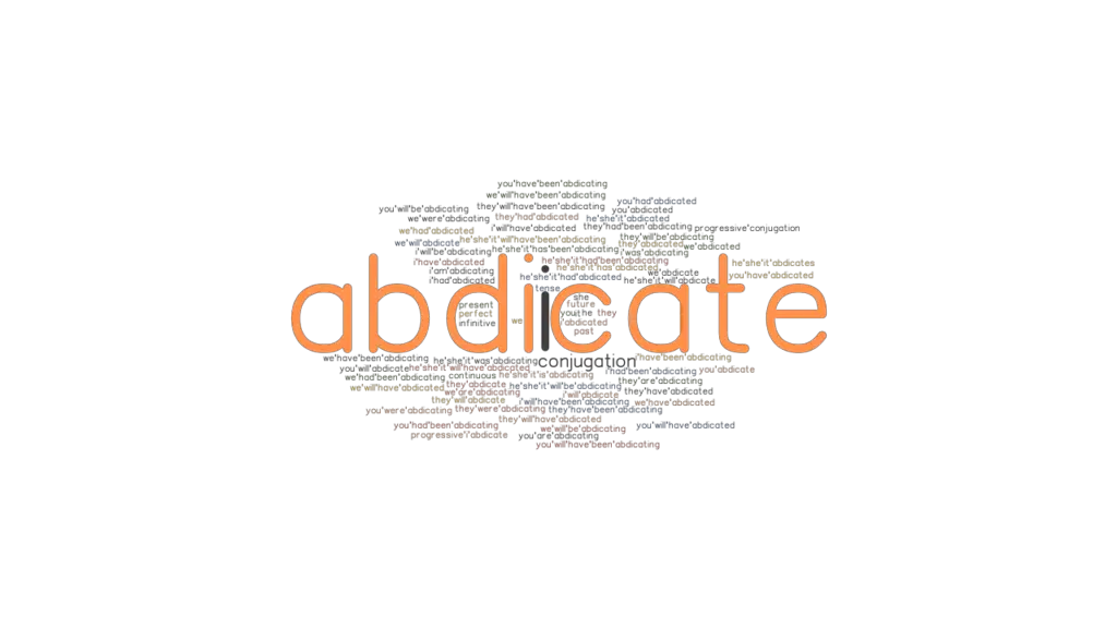 Abdicate Past Tense: Verb Forms, Conjugate ABDICATE - GrammarTOP.com