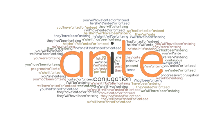Ante Past Tense: Verb Forms, Conjugate ANTE - GrammarTOP.com