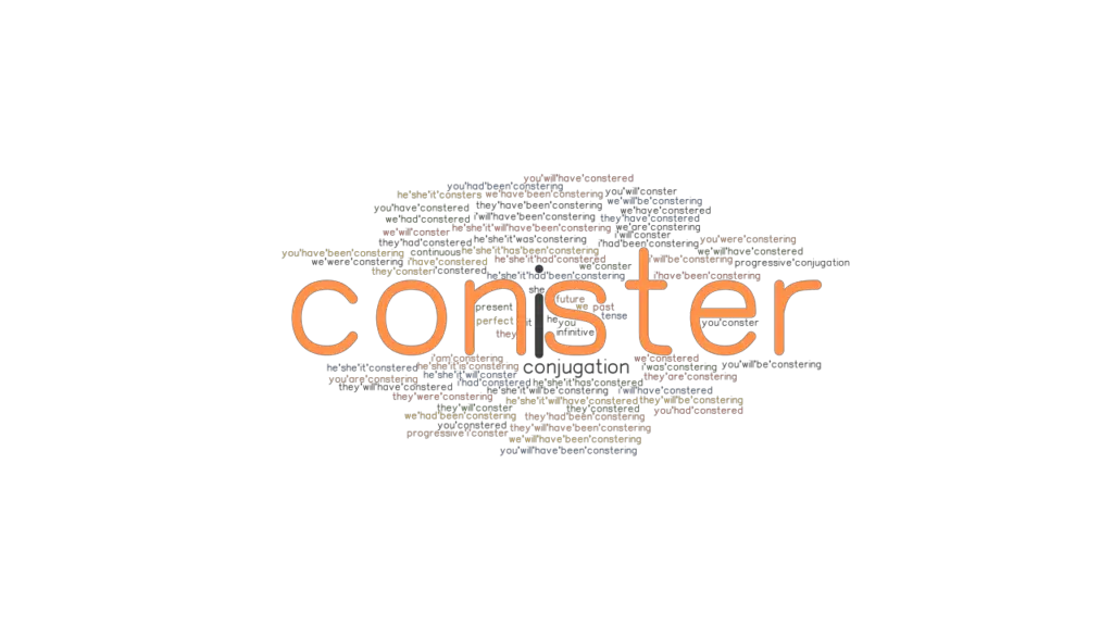 Conster Past Tense: Verb Forms, Conjugate CONSTER - GrammarTOP.com