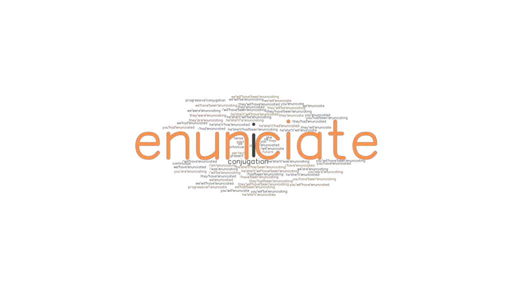 Enunciate Past Tense: Verb Forms, Conjugate ENUNCIATE - GrammarTOP.com