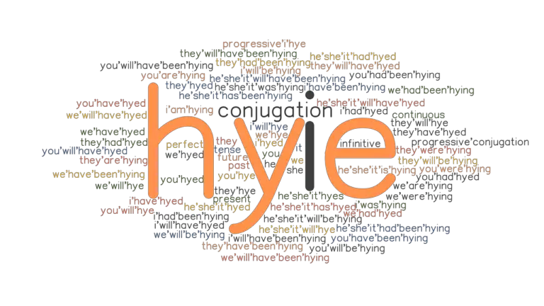 Hye Past Tense: Verb Forms, Conjugate HYE - GrammarTOP.com