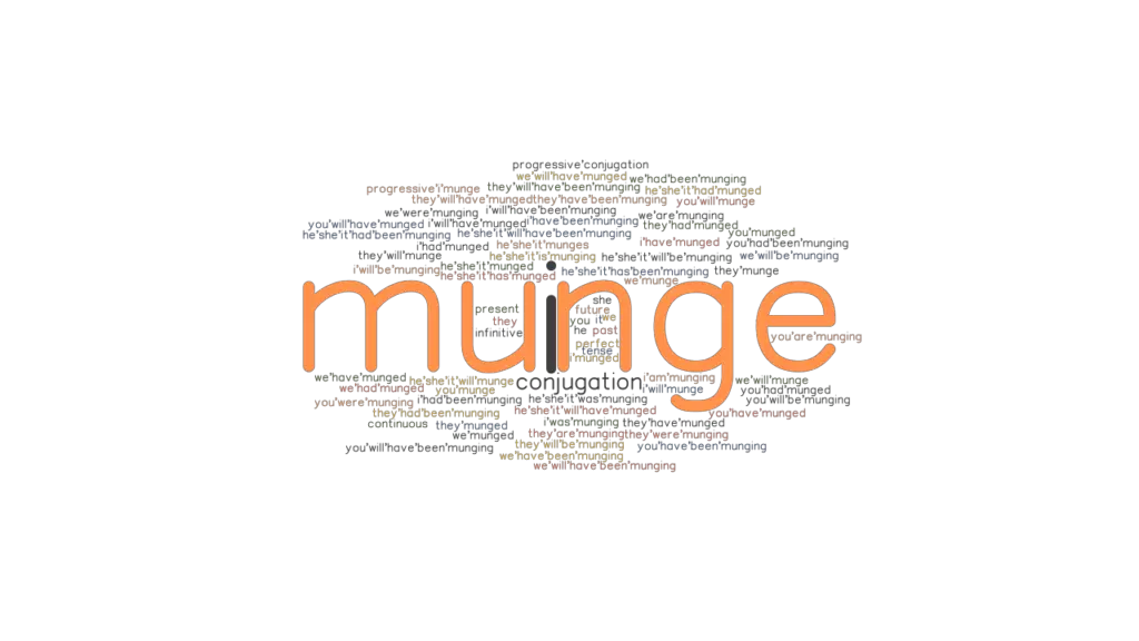Munge Past Tense: Verb Forms, Conjugate MUNGE - GrammarTOP.com