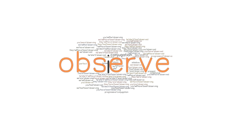 Observe Past Tense: Verb Forms, Conjugate OBSERVE - GrammarTOP.com