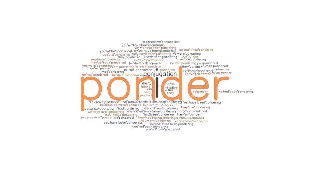 Ponder Past Tense: Verb Forms, Conjugate PONDER - GrammarTOP.com