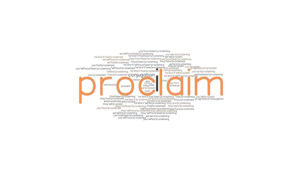Proclaim Past Tense: Verb Forms, Conjugate PROCLAIM - GrammarTOP.com