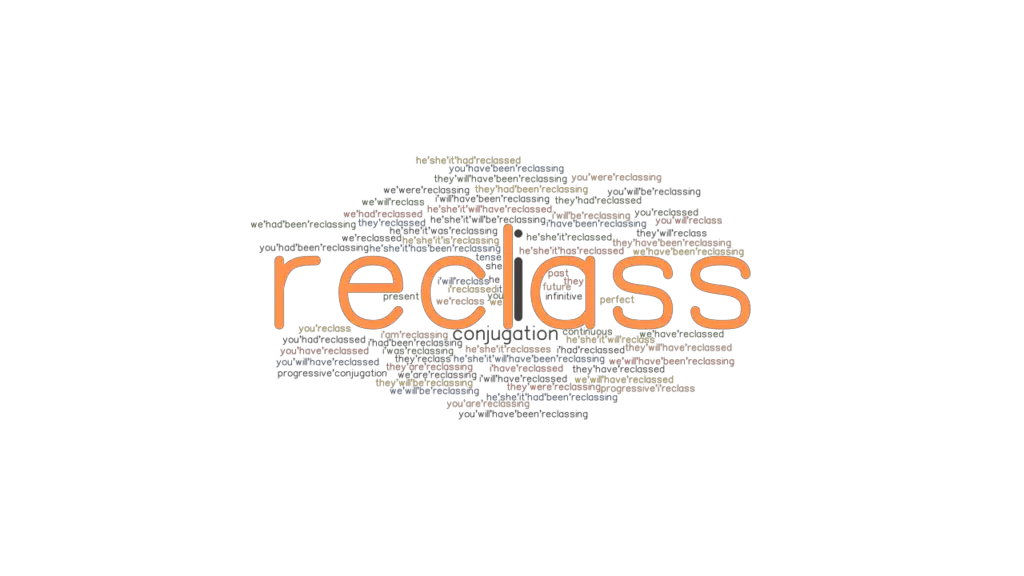 Reclass Past Tense: Verb Forms, Conjugate RECLASS - GrammarTOP.com