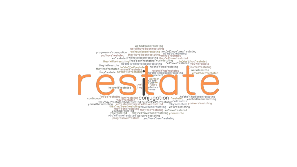 Restate Past Tense: Verb Forms, Conjugate RESTATE - GrammarTOP.com