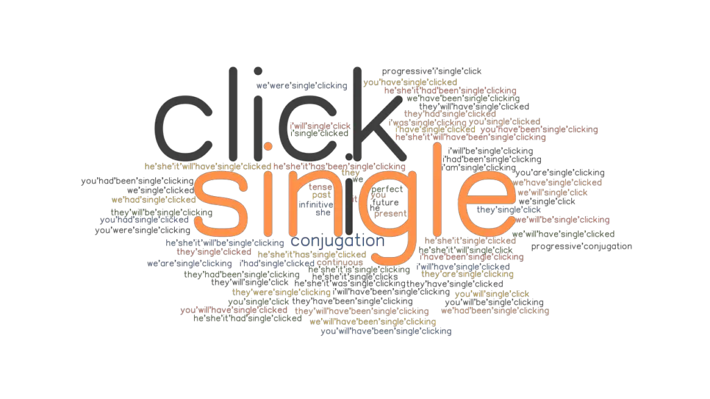 Single-click Past Tense: Verb Forms, Conjugate SINGLE-CLICK ...