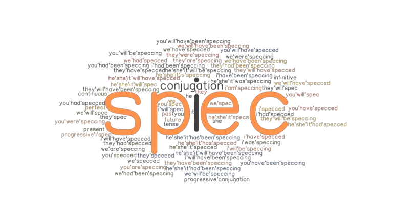 Spec Past Tense: Verb Forms, Conjugate SPEC - GrammarTOP.com