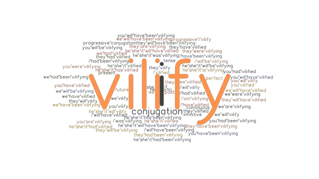 Vilify Past Tense: Verb Forms, Conjugate VILIFY - GrammarTOP.com